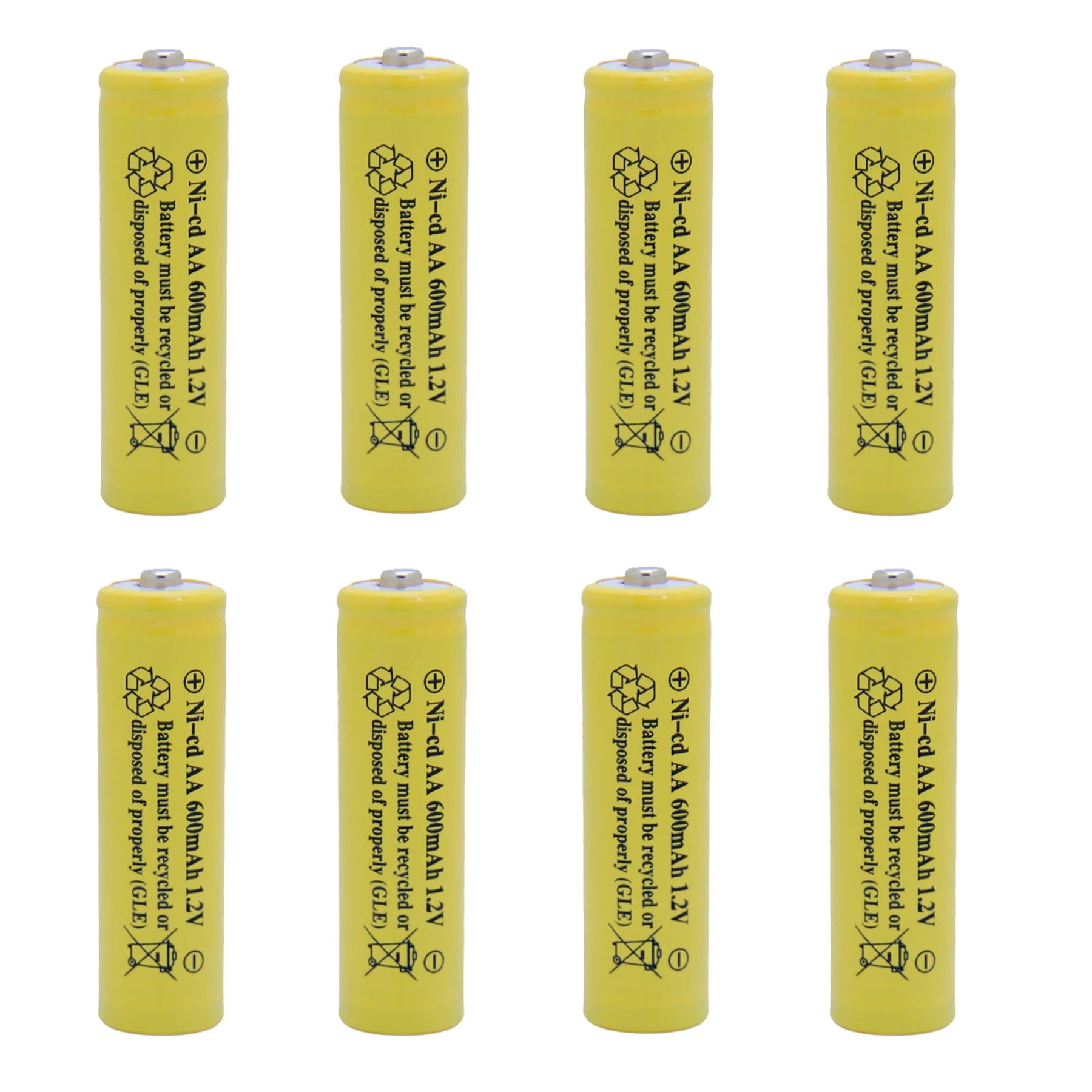 OXWINOU 8 Pack 1.2V Ni-Cd AA Rechargeable Batteries 600mAh for Garden ...