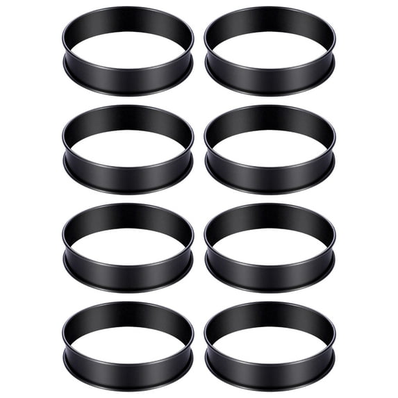 8 Pack Nonstick Stainless Steel Crumpet Molds Crumpet Rings English ...