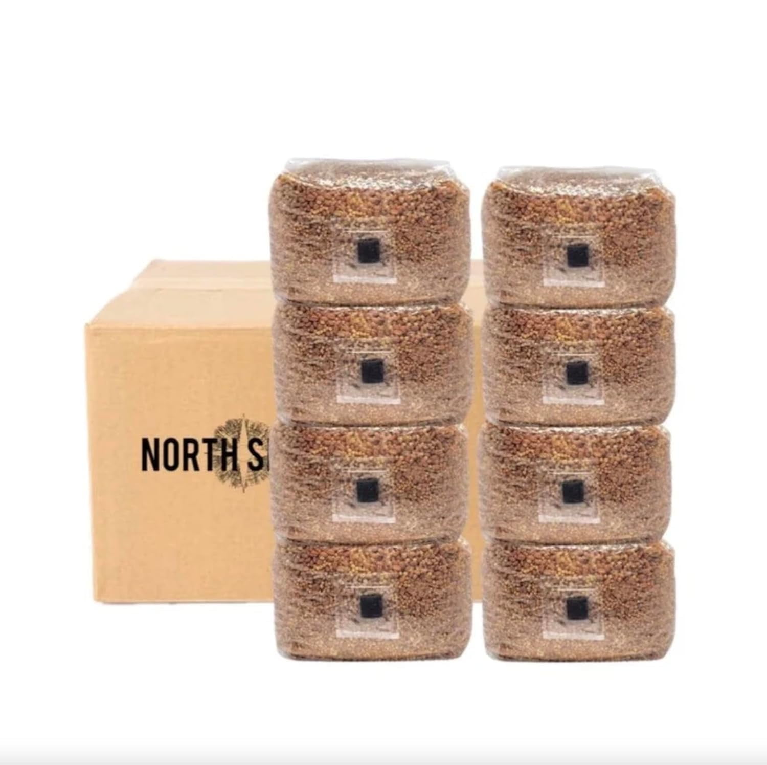 (8-Pack) North Spore Organic Sterilized Hydrated Grain Bag w/Self ...