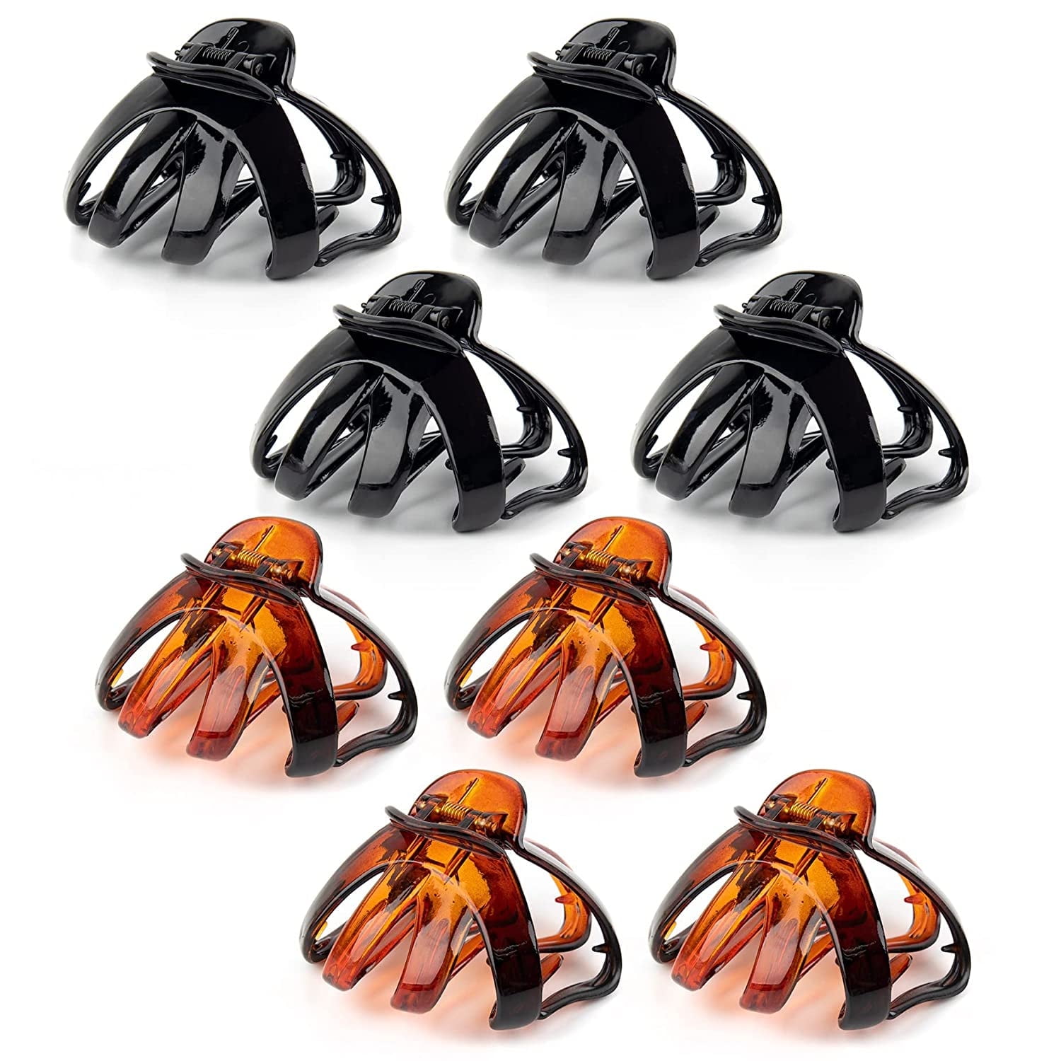 , 8 Pack Octopus Hair Claw Clips Large Grip No Slip Spider Hair Clips ...