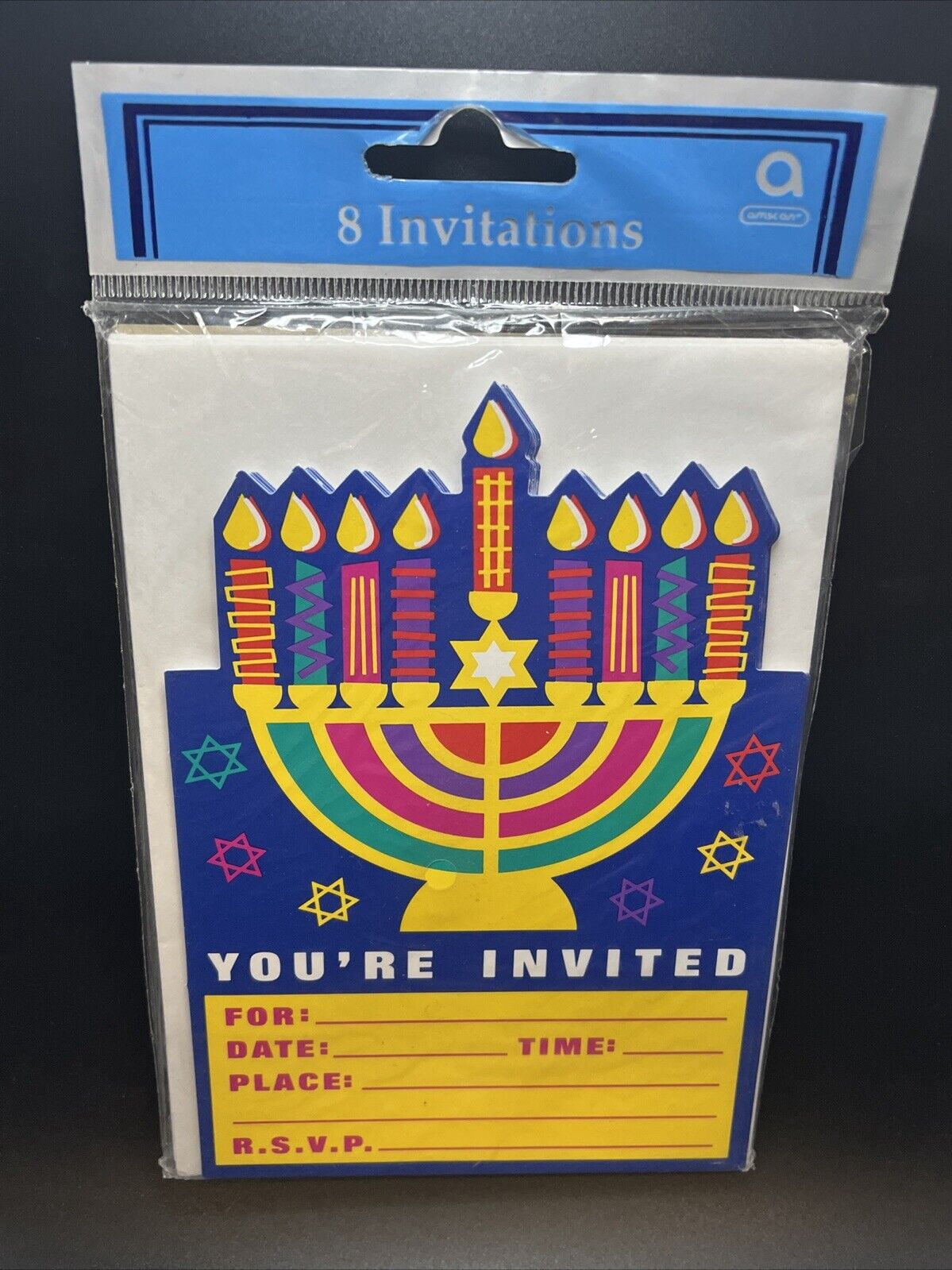 8 Pack Of Hanukkah Invitations (8 Cards - 8 Envelopes) - Walmart.com