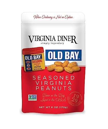 - 8 Pack Old Bay Seasoned Virginia Peanuts, 6 ounce Resealable Bags 48 ...