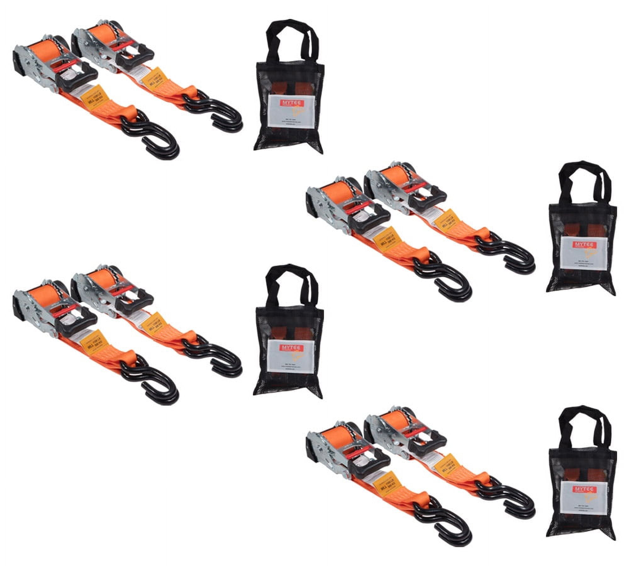 (8 Pack) Orange 2" x10' Auto Retract Ratchet Straps | Quick n Easy ...