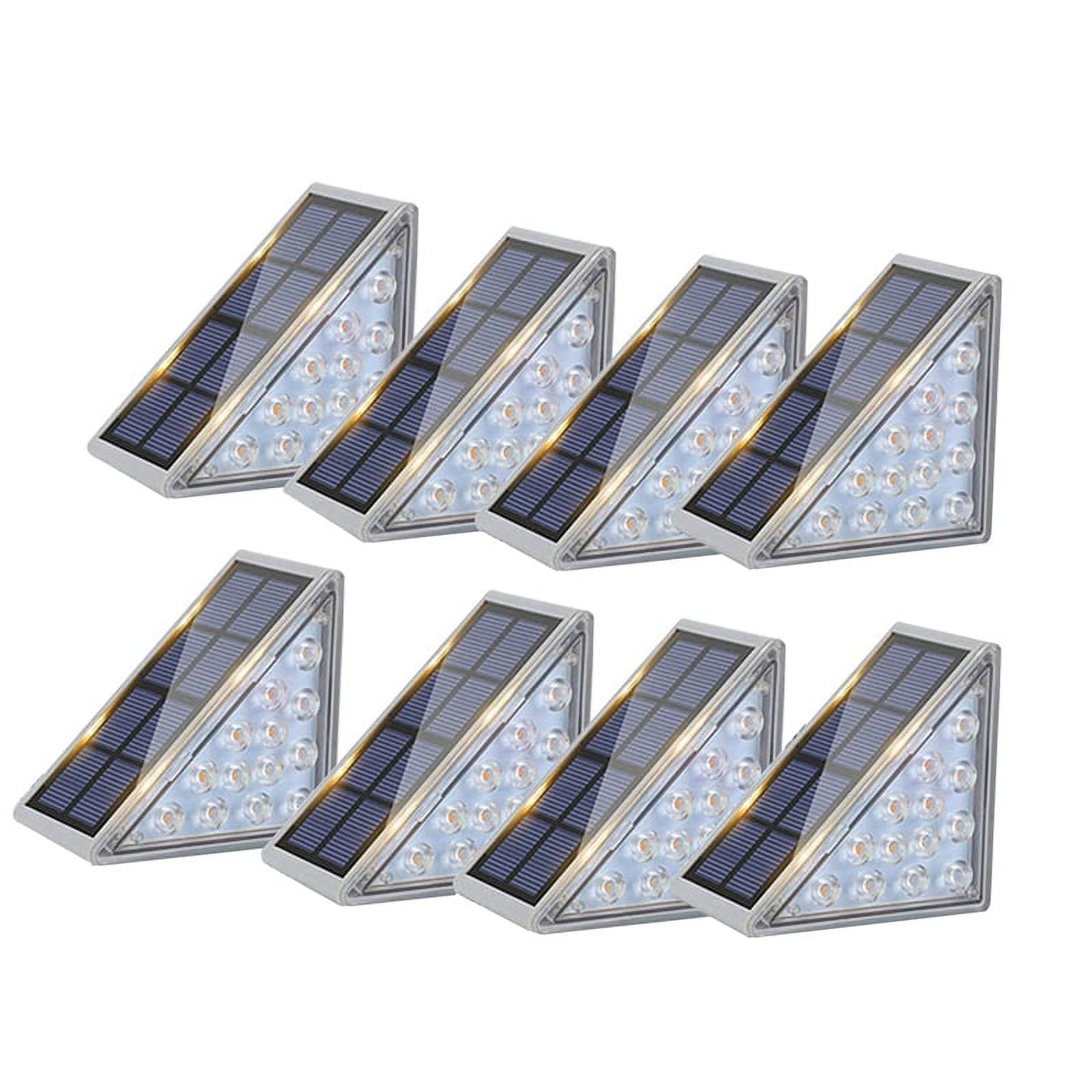 8 Pack Outdoor Stair Lights,Solar Step Lights Waterproof LED for Garden ...