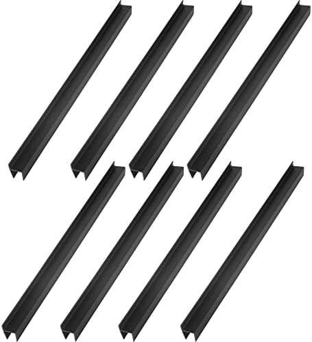 8 Pack PVC Hanging File Rails, 12 Inch for 1/2 Drawing Sides, Black ...