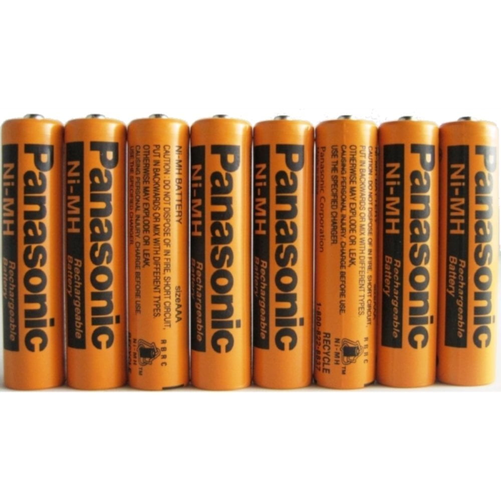 Panasonic 8 Pack NiMH AAA Rechargeable Battery for Cordless Phones ...