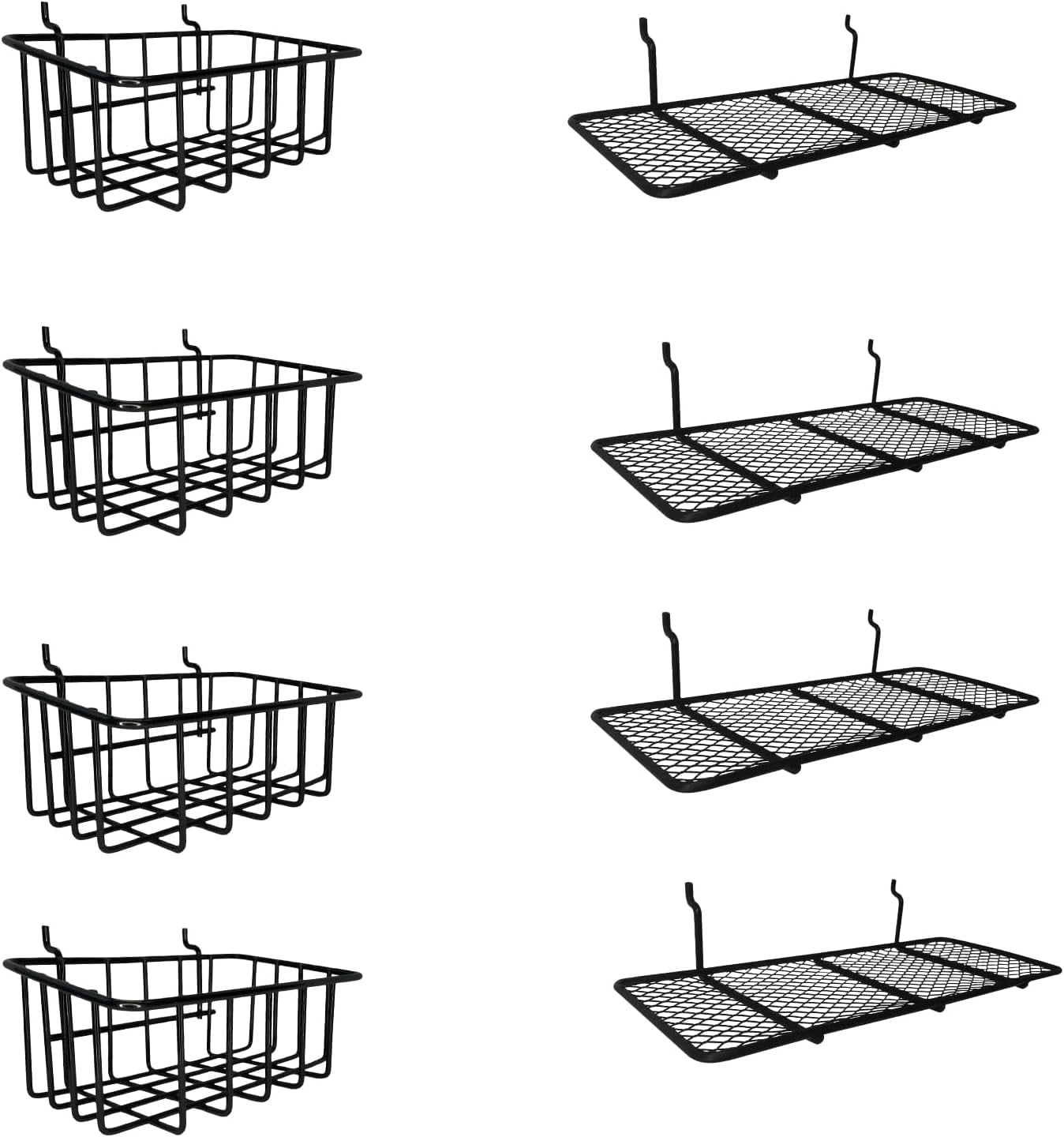 8-Pack Pegboard Baskets & Trays, Container Holders, Pegboard Racks ...