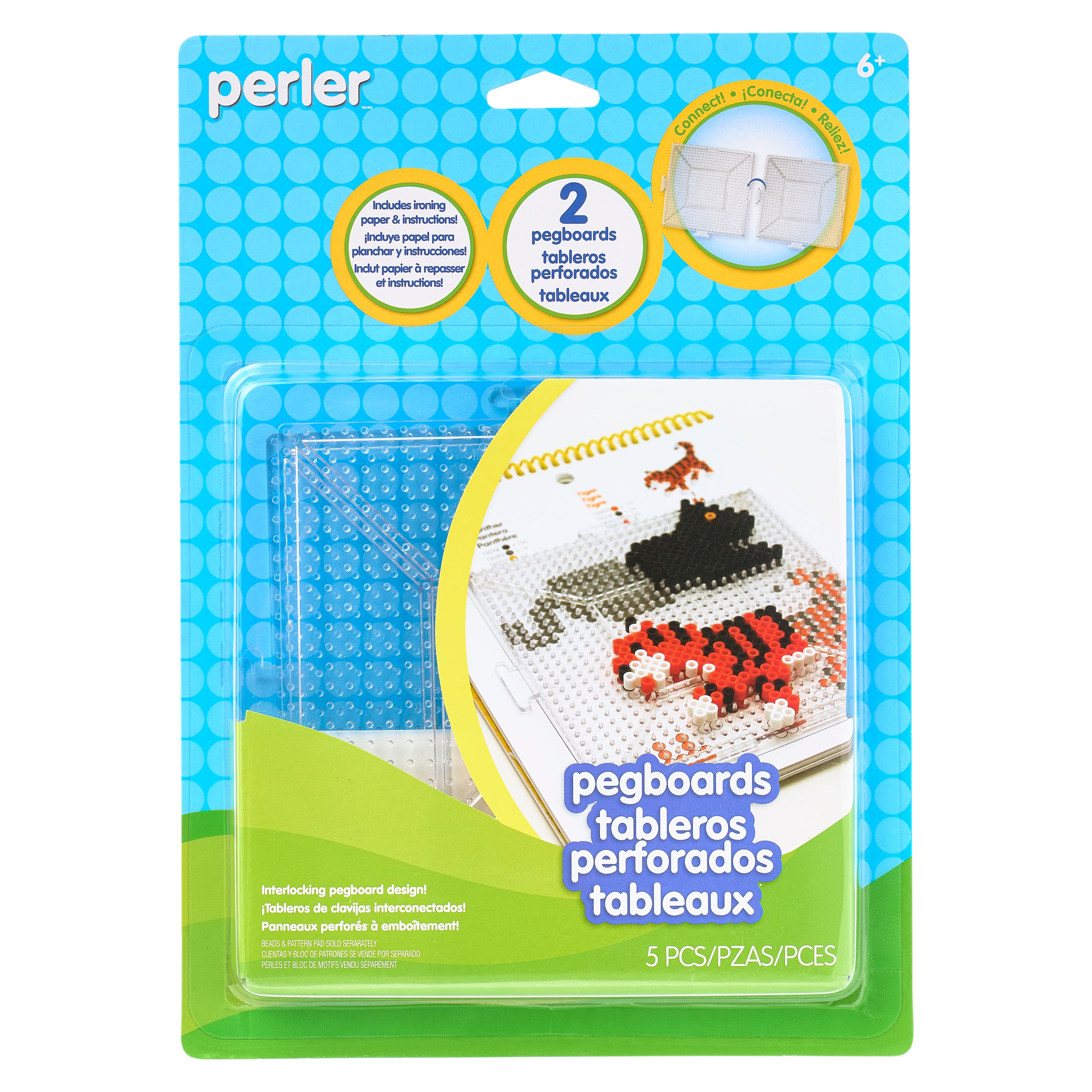 8 Pack: Perler® Large Clear Pegboards - Walmart.com