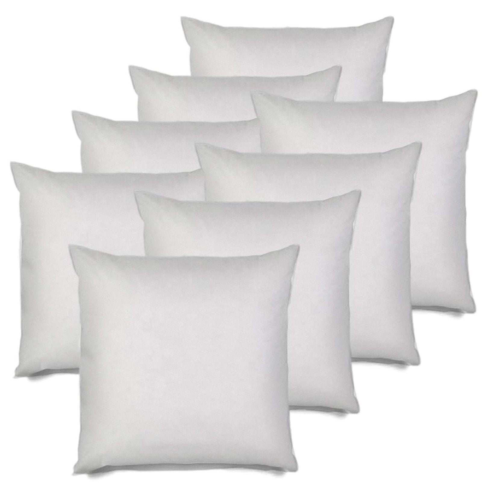 8 Pack Pillow Insert 22x22 Hypoallergenic Square Form Sham Stuffer ...