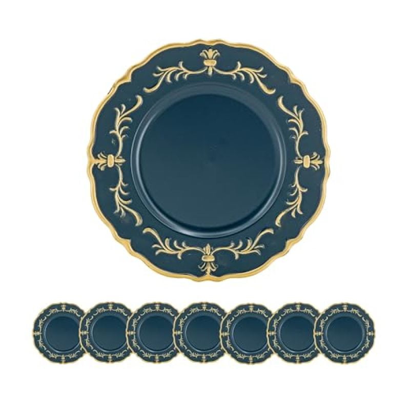 8 Pack Plastic Charger Plate, D13" - Walmart.com