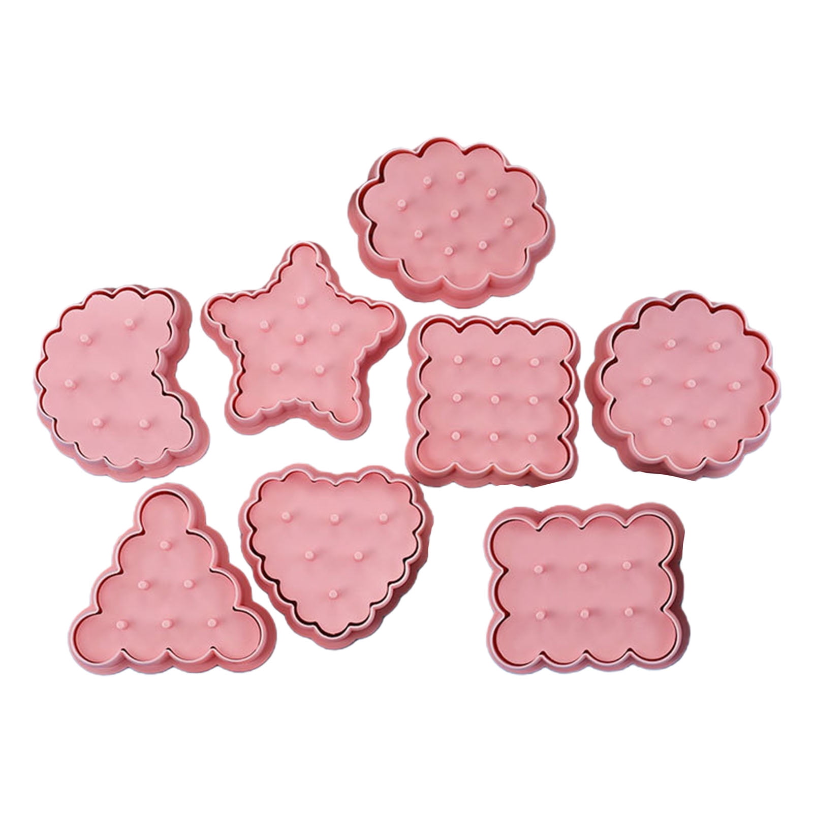 8 Pack Plastic Cookie Cutters Biscuit Moulds Cookie Moulds Biscuit ...