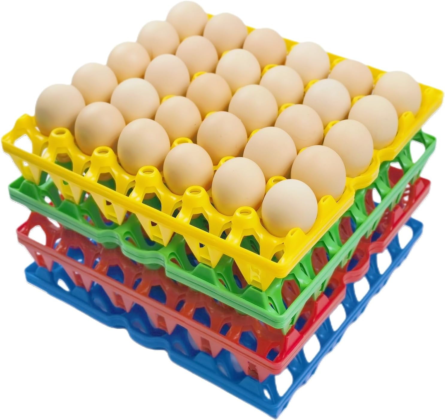 8-Pack Plastic Egg Tray Egg Crates 30-Egg Flats for Home Chicken ...