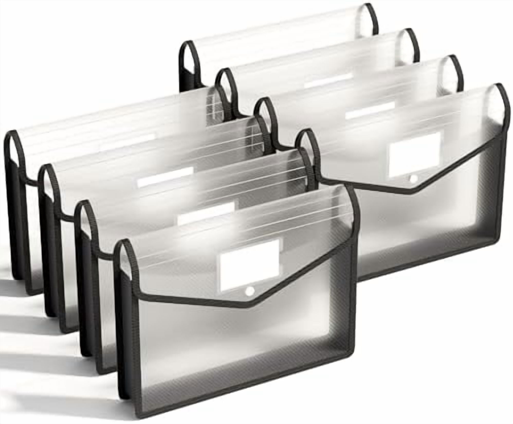 8 Pack Plastic Expanding File Folder, Folders for Documents with Snap ...