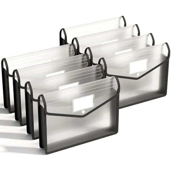 8 Pack Plastic Expanding File Folder, Folders for Documents with Snap ...