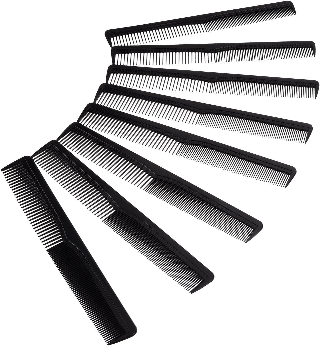 8-Pack Plastic Hair Styling Combs, 6.89" Unbreakable Pocket Fine Tooth ...