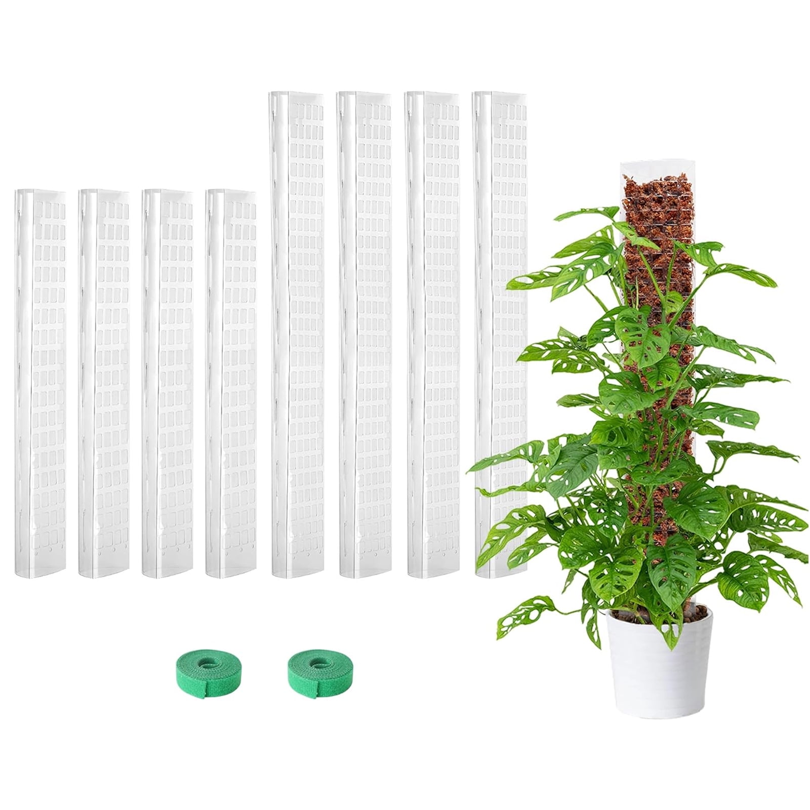 Jorking Indoor Garden Moss Poles 8 Pack - 24 inch and 15 inch Stackable ...