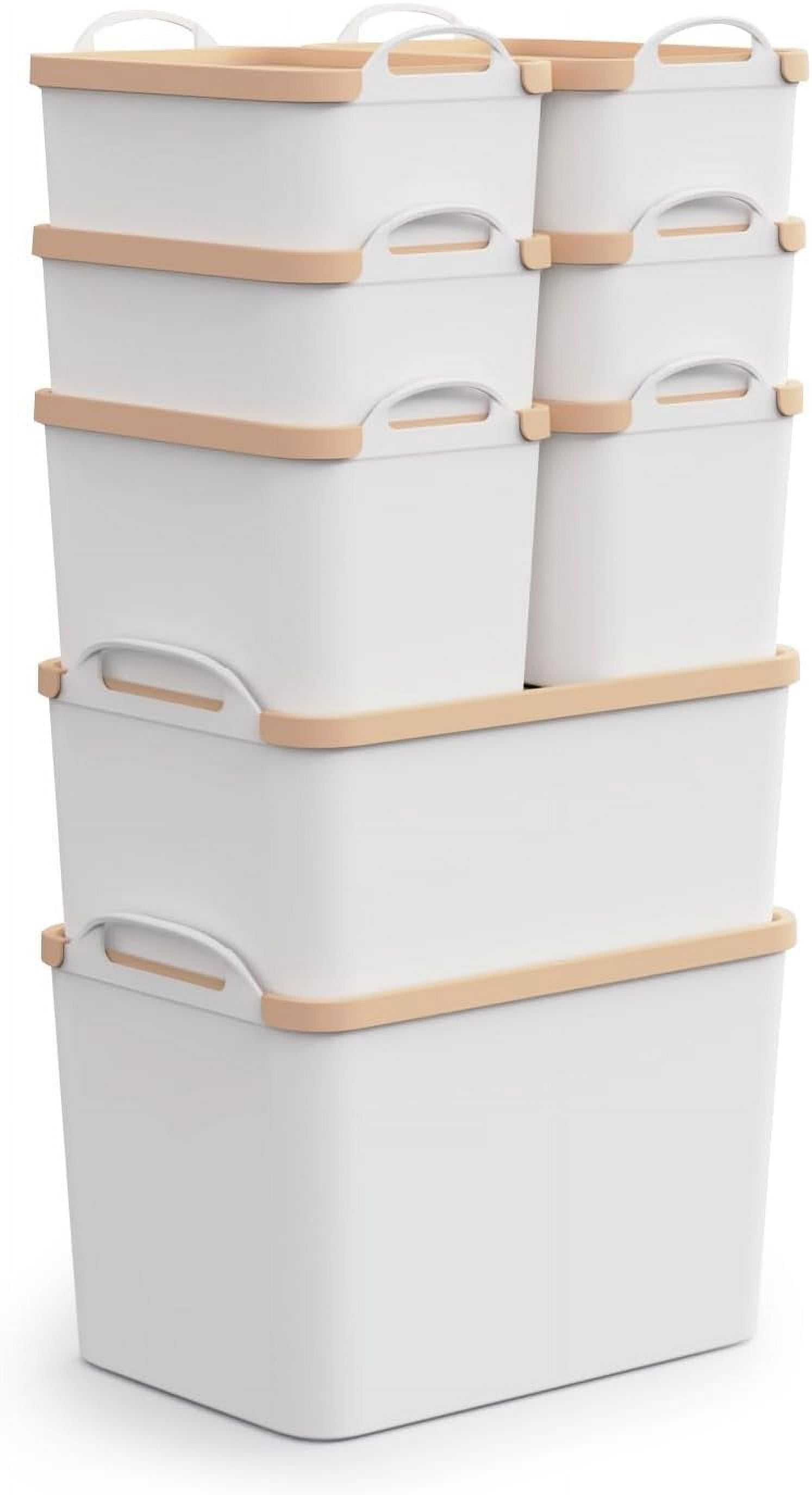 8 Pack Plastic Storage Bins with Lids Plastic Storage Containers ...