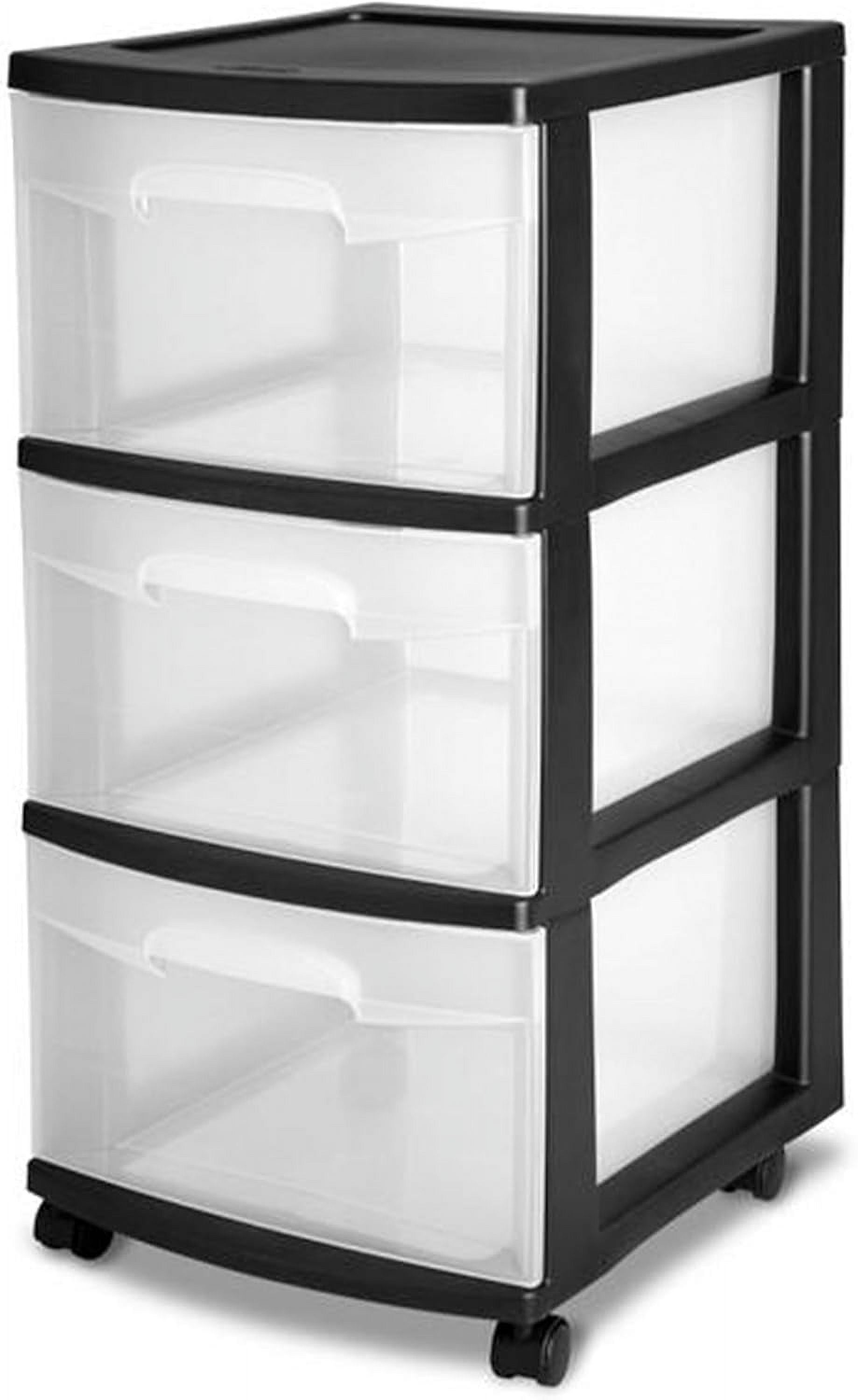 8 Pack Plastic Storage Organizer 3 Drawer Rolling Bin Cart Closet ...