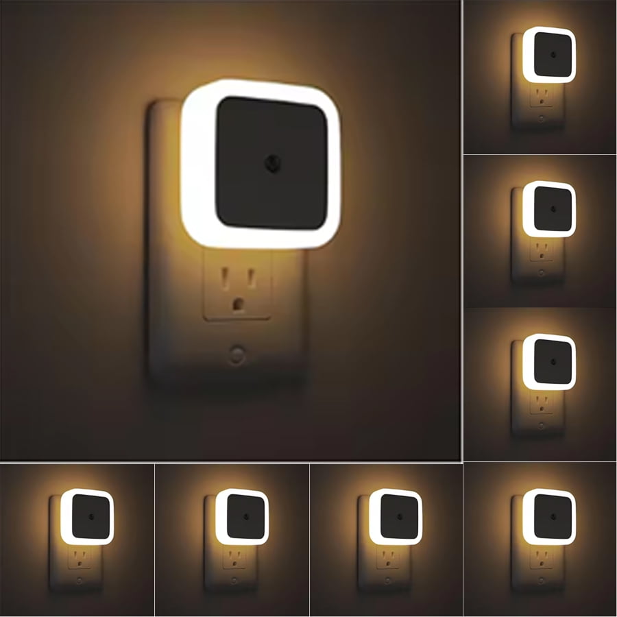 8-Pack Plug-in LED Night Light with Dusk to Dawn Sensor for Hallway ...