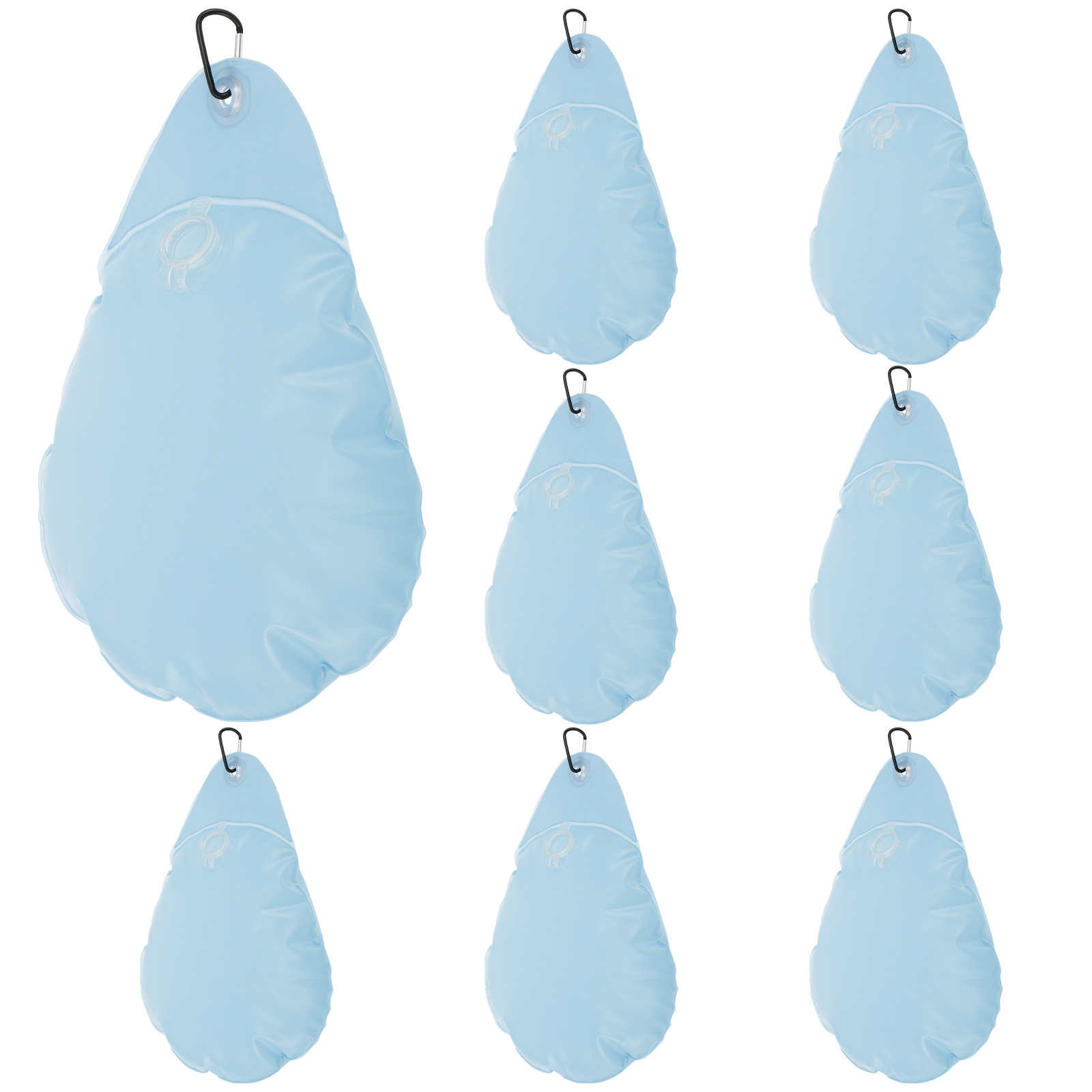 8 Pack Pool Cover Weights with Hooks, Leakproof Swimming Pool Cover ...