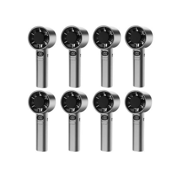 8-Pack Portable Handheld Fans With Digital Display, USB Rechargeable ...