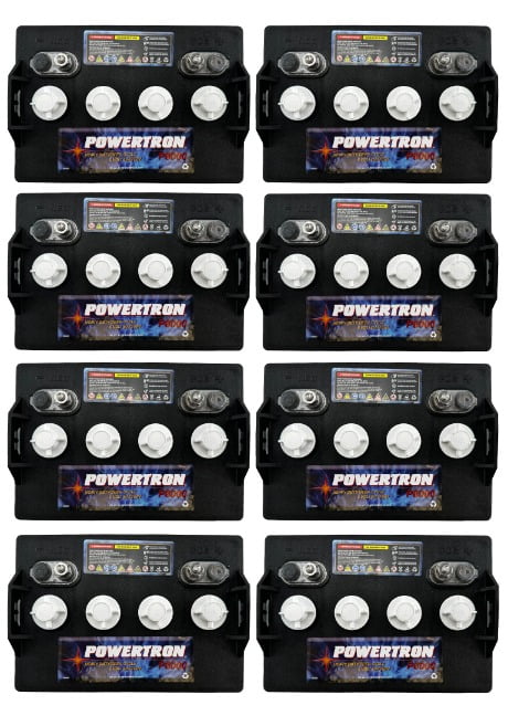 8 Pack | Powertron 8V P8000 Deep Cycle Battery GC8 (replaces Trojan T ...