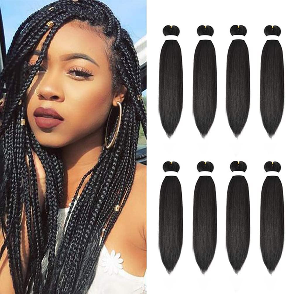 8 Pack Pre Stretched Braiding Hair - 20" 80G/Pack Premium Kanekalon ...