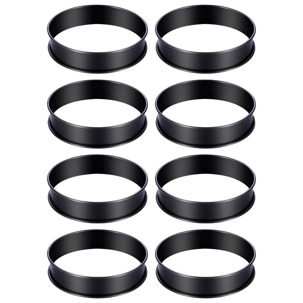 8 Pack Professional Pastry Stainless Steel Cooking Double Rolled Tart ...