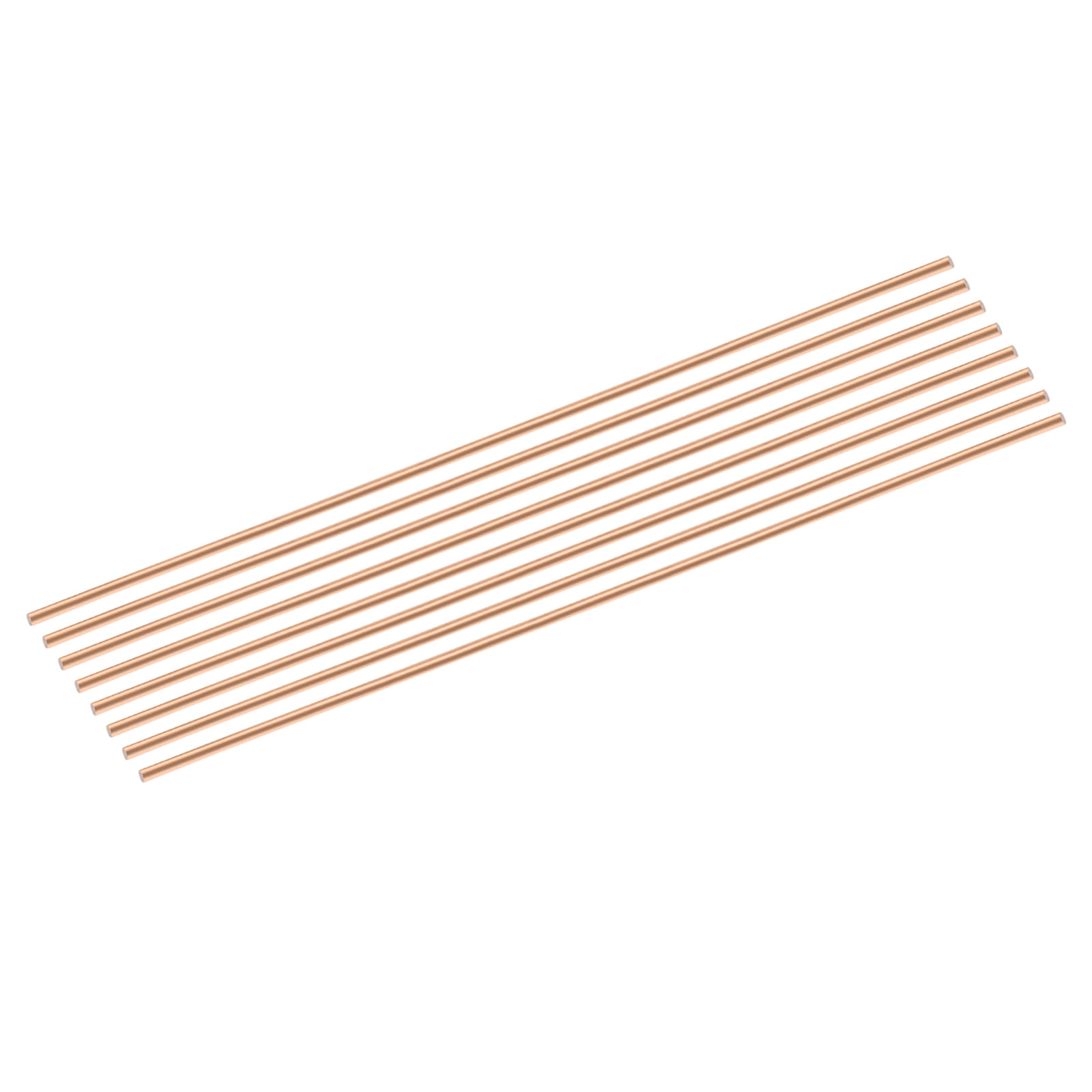 Uxcell Pure Copper Round Rod Diameter Length Solid Copper Rod Lathe Bar ...