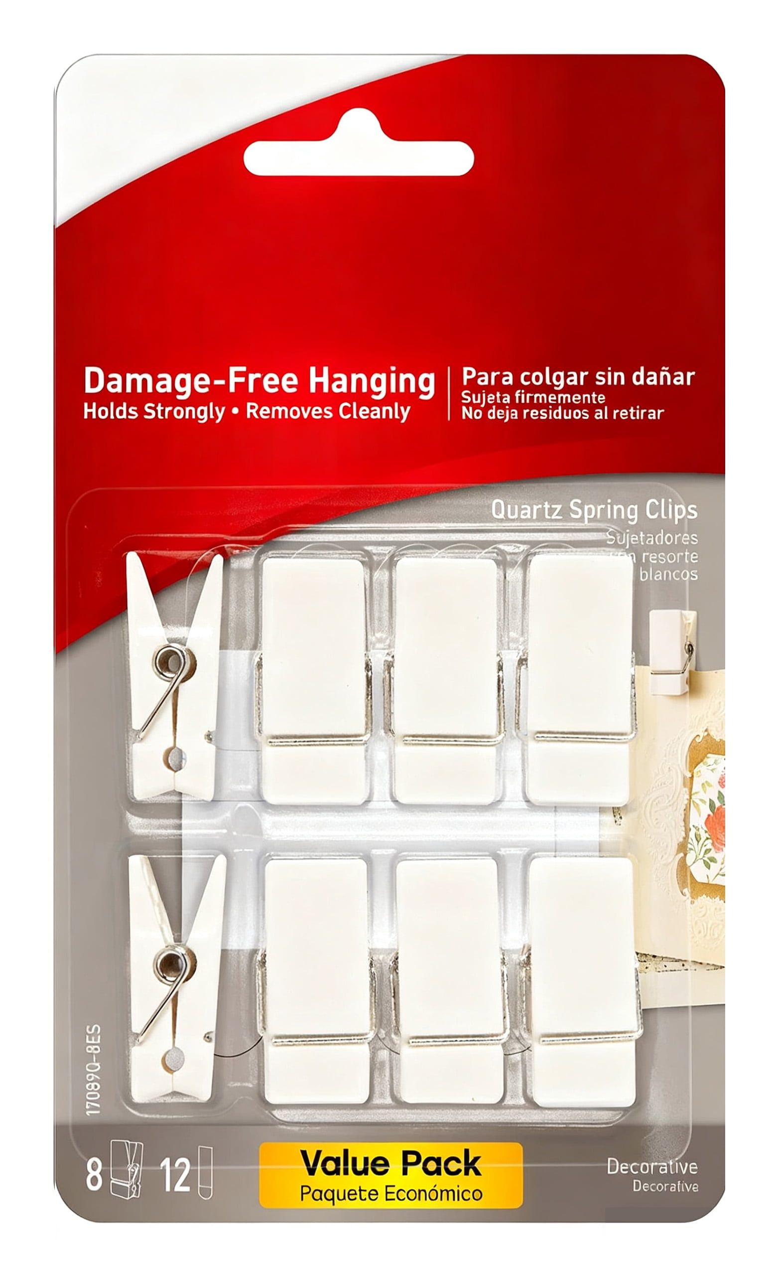 8 Pack Quartz Spring Clips, No Tools Needed for Towels Gloves Laundry ...