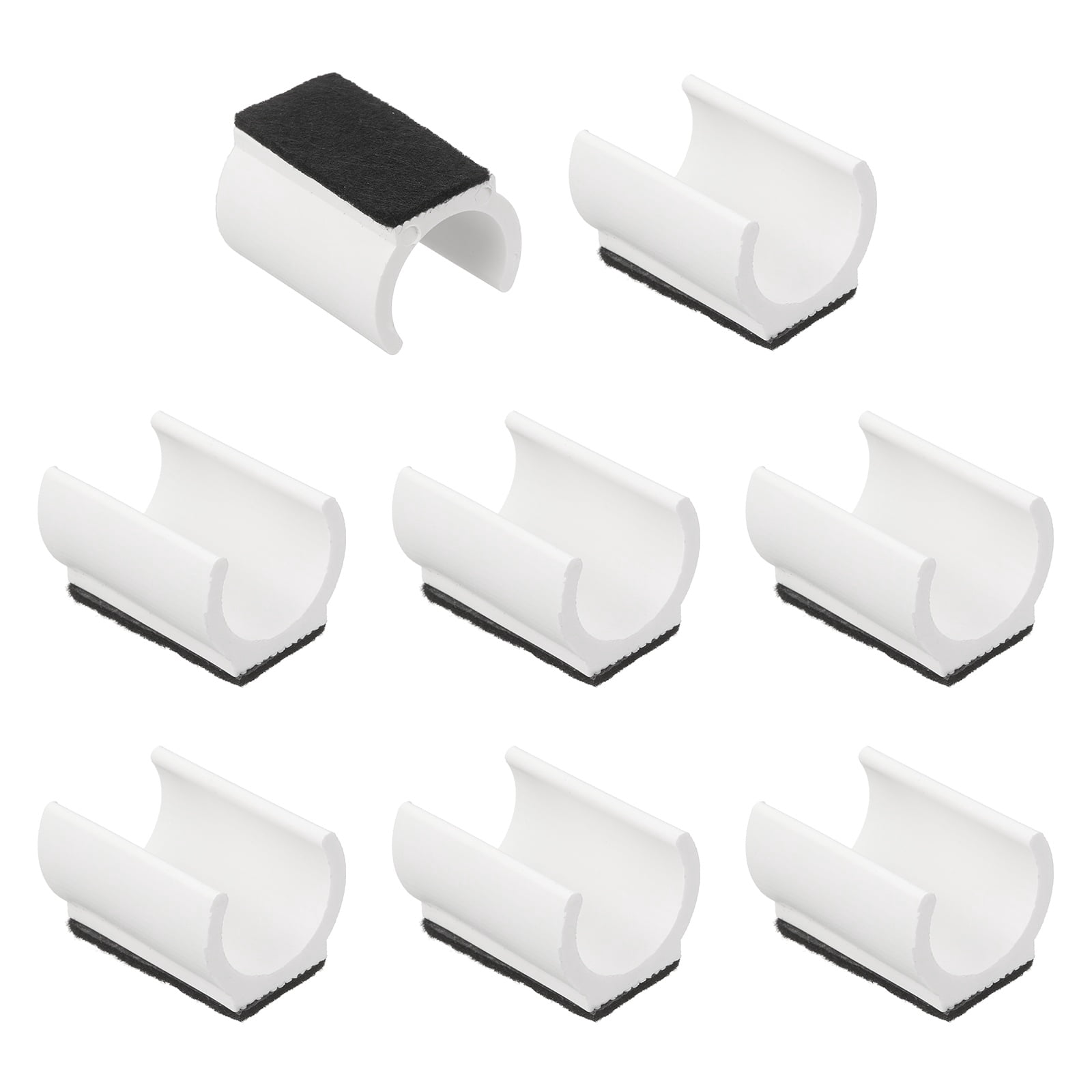 8 Pack Rectangle U Shaped Chair Leg Caps with Felt Pads, Fit 25mm Dia ...