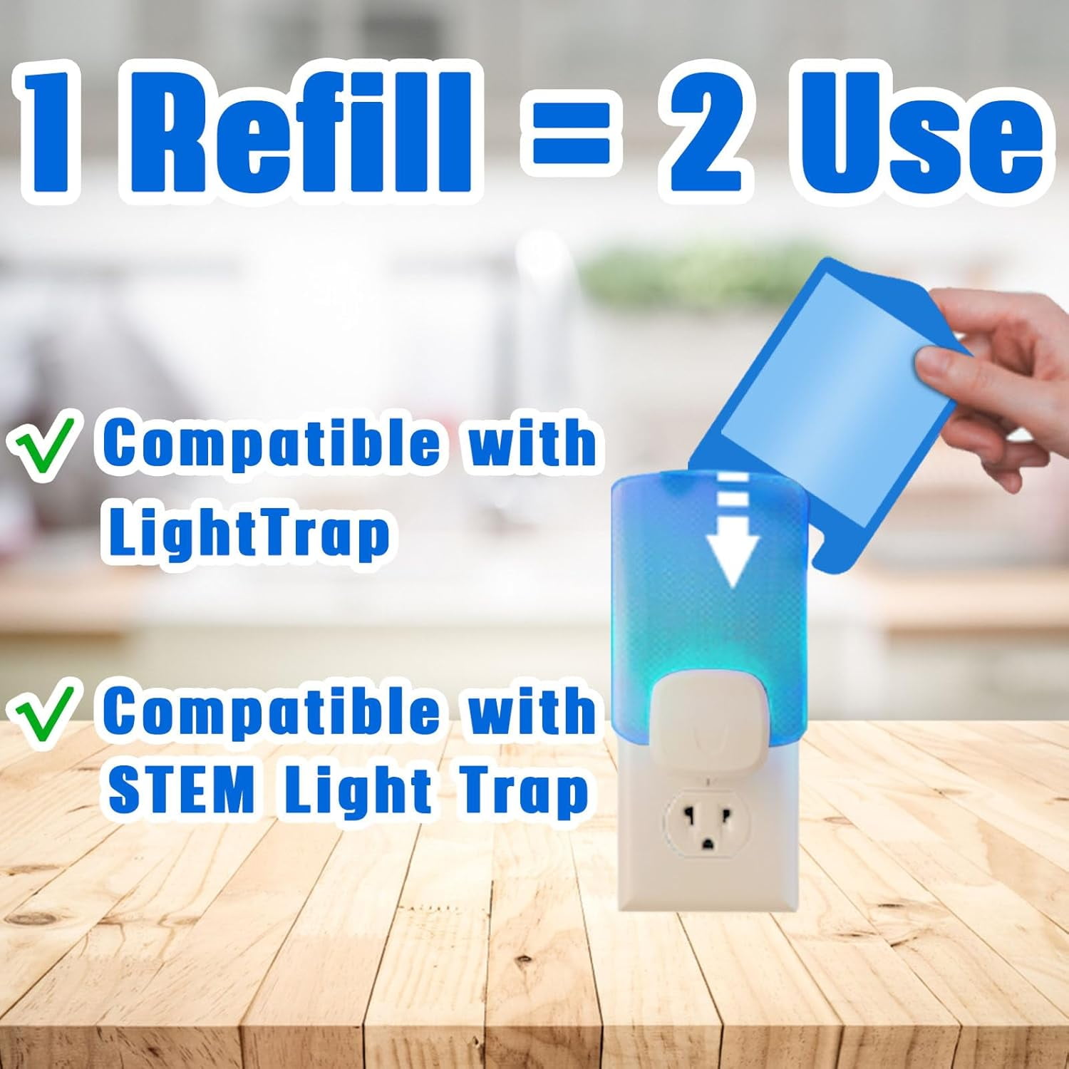 8 Pack Refill Cartridges Kit for Plug-in Blue Light, for Stem Light ...