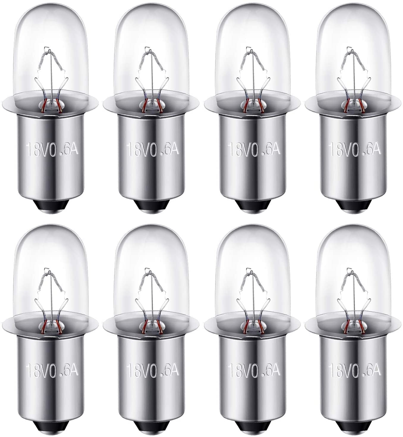 8 Pack Replacement Bulbs for Flashlights Worklights, Ryobi 18V ...