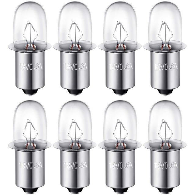 8 Pack Replacement Bulbs for Flashlights Worklights, Ryobi 18V ...