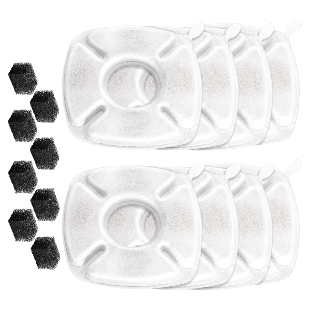 8 Pack Replacement Round Provide Refreshing Water for Pet Fountain ...