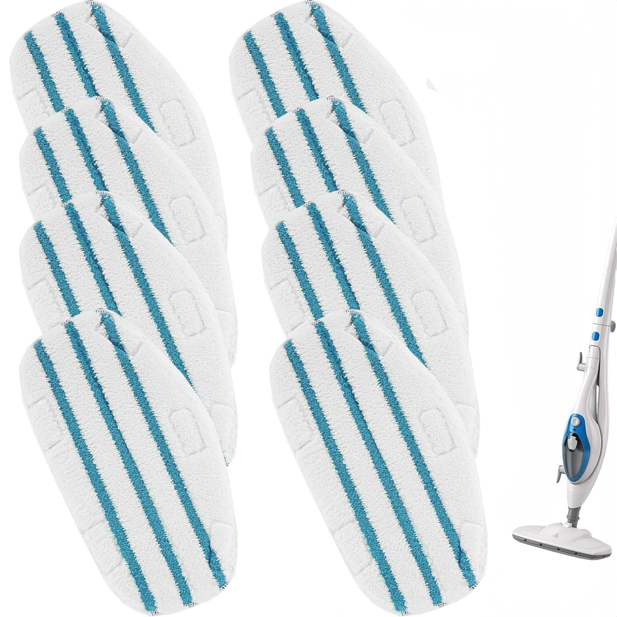 8 Pack Replacement Steam Mop Pads Compatible PurSteam Steam Mop Cleaner ...