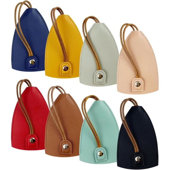8-Pack Retractable Leather Key Case – Protective Key Holder & Anti-Loss ...