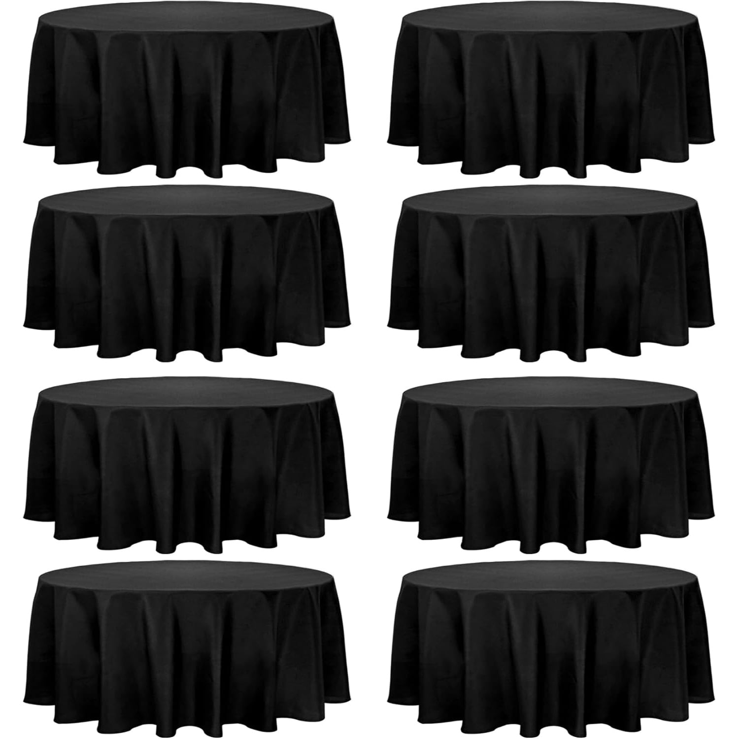 8 Pack Round Tablecloth 90 Inch Round Table Covers Bulk Washable ...