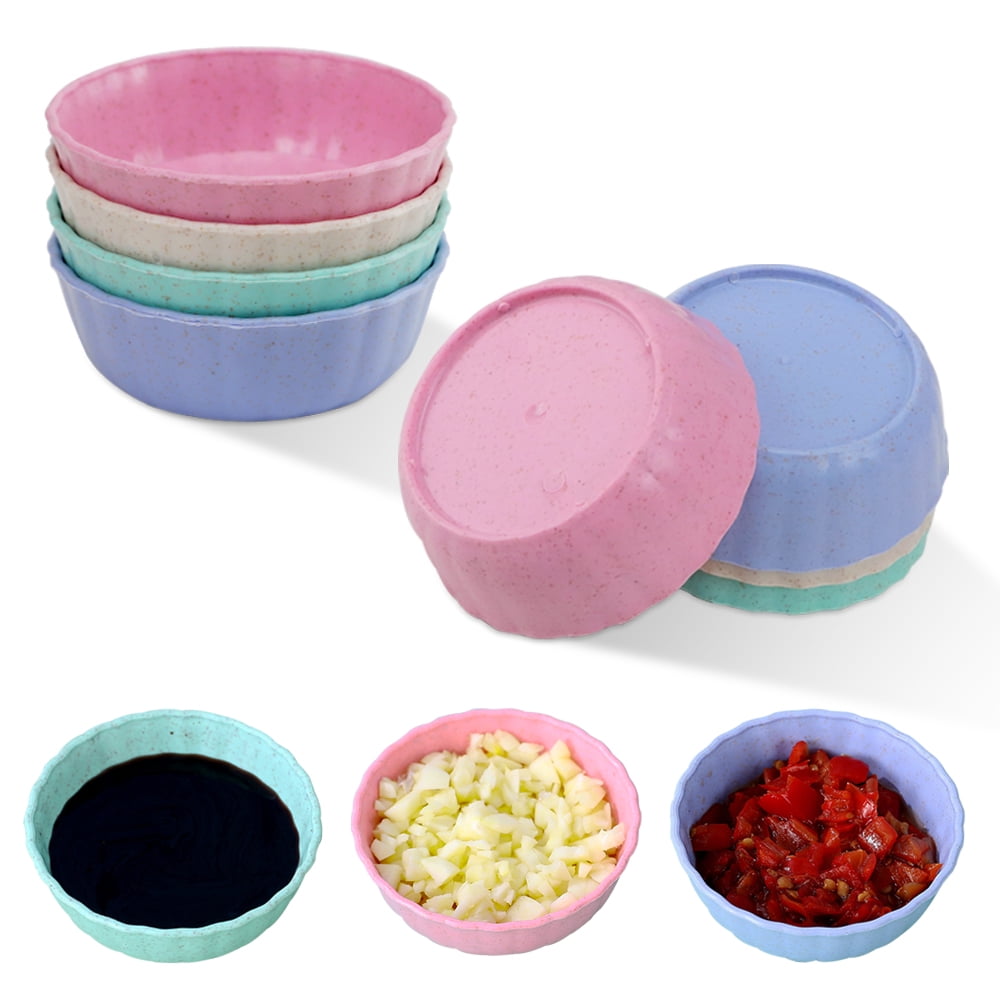 8 Pack Round-shaped Dipping Dish Bowls Seasoning Plates, Soy Sauce ...