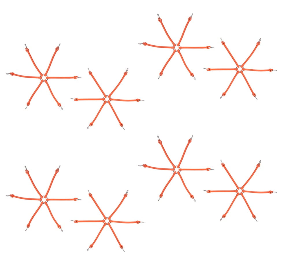 8 Pack Rubber Spider Bungee for Semi Truck Tires - 22-1/2″ & 24-1/2 ...