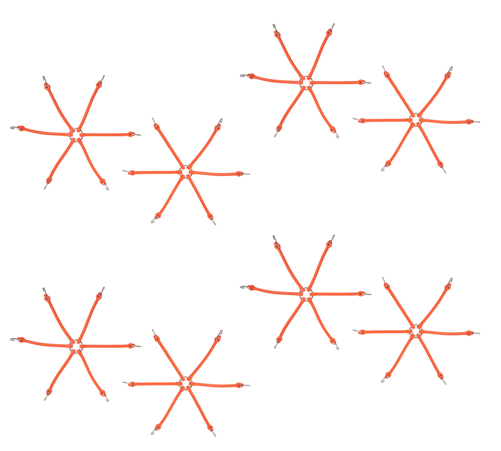 8 Pack Rubber Spider Bungee for Semi Truck Tires - 22-1/2″ & 24-1/2 ...