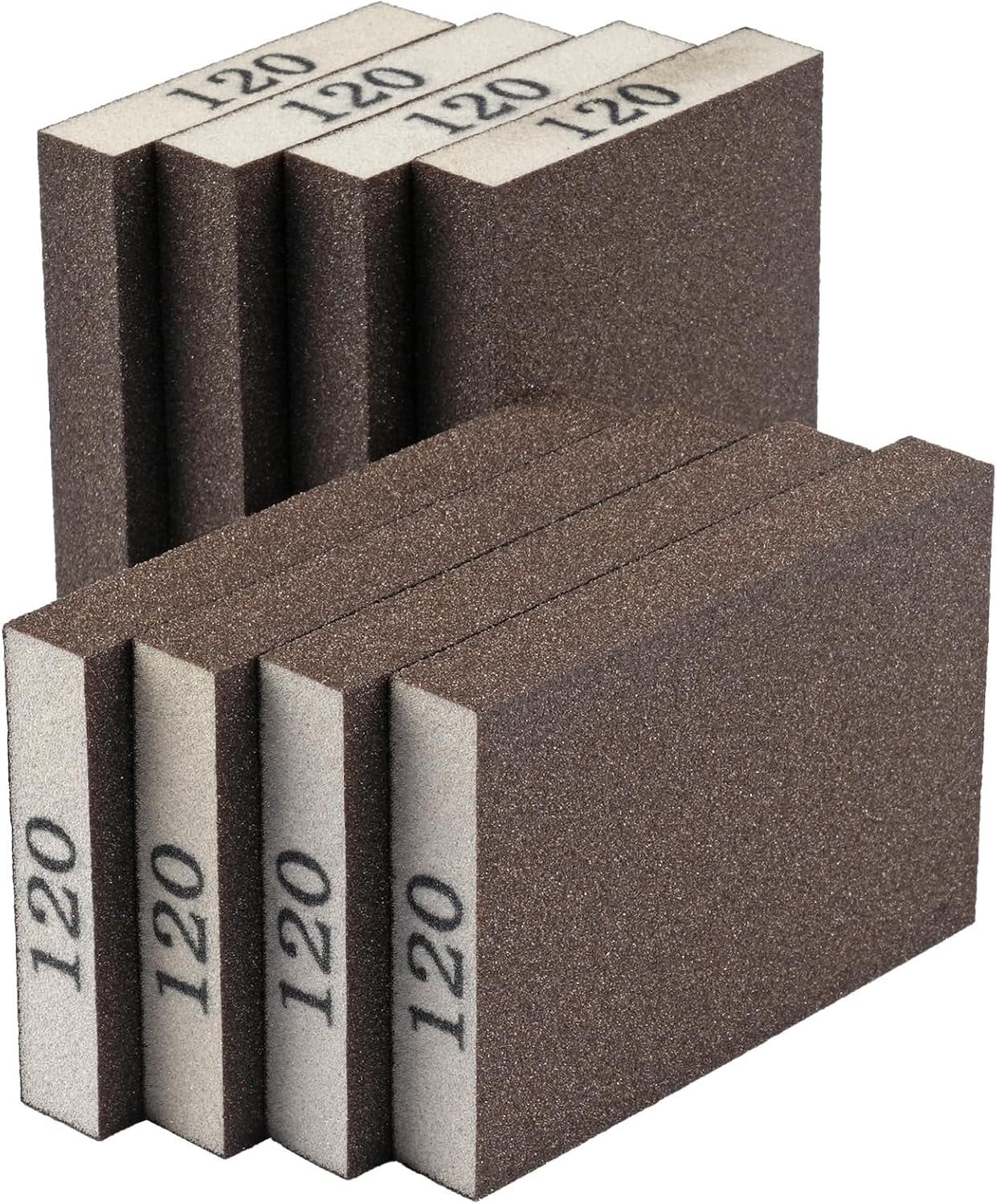 8 Pack Sanding Sponge, Sanding Blocks 120 Grit Assortment, Sand Paper ...