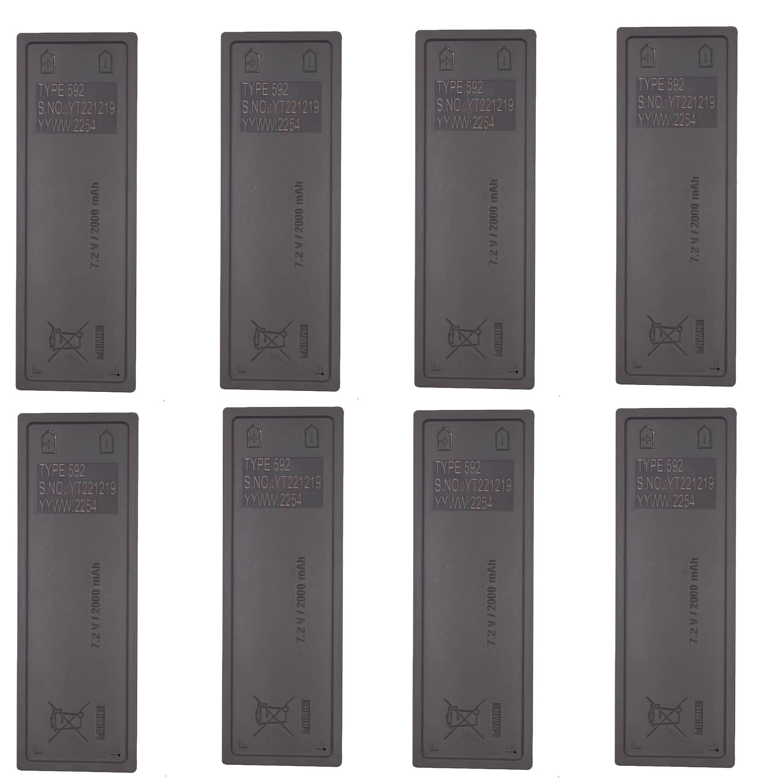 (8-Pack) Scanreco 592 Battery 7.2v 2000mah RSC7220 13445 Nimh Battery Replace for Scanreco 16131 ...