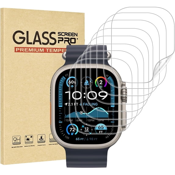 [8 Pack] Screen Protector for Apple Watch 41mm Series 9/8/7 Anti ...