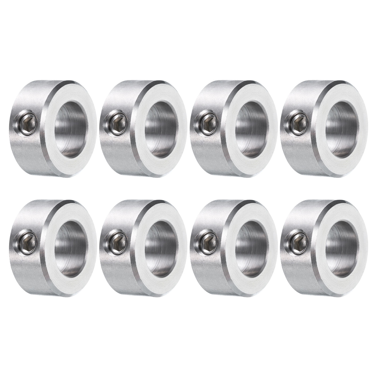 8 Pack Set Screw Collars 5/8" Bore 304 Stainless Steel Shaft Collars, 1 ...