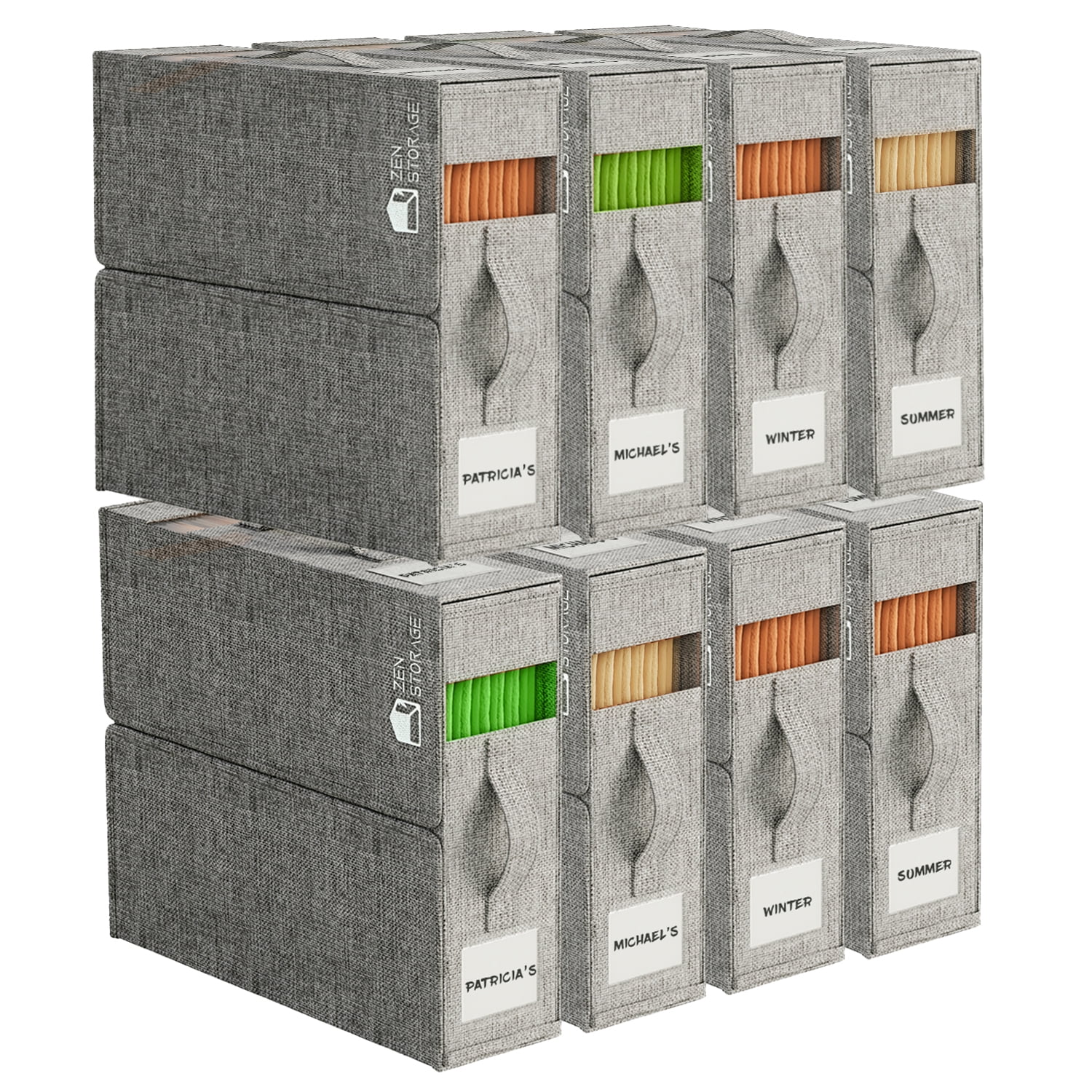 8 Pack Sheet Storage Organizer (King & Queen Size) with handle ...