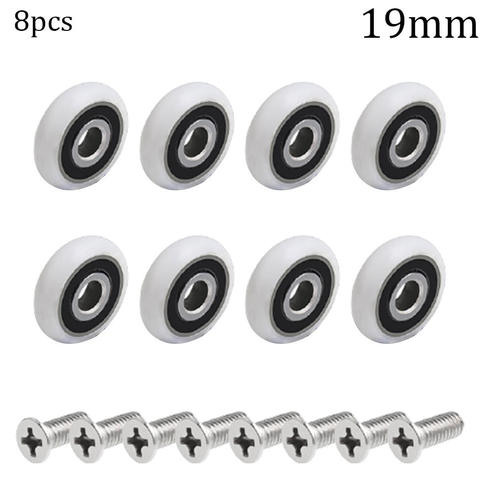 8 Pack Shower Door Roller Replacement Wheels 19mm Diameter Adjustable ...