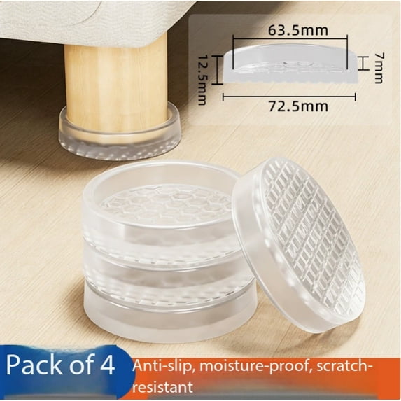 8-Pack Silicone Anti-Slip Furniture Leg Protectors - Durable Floor ...