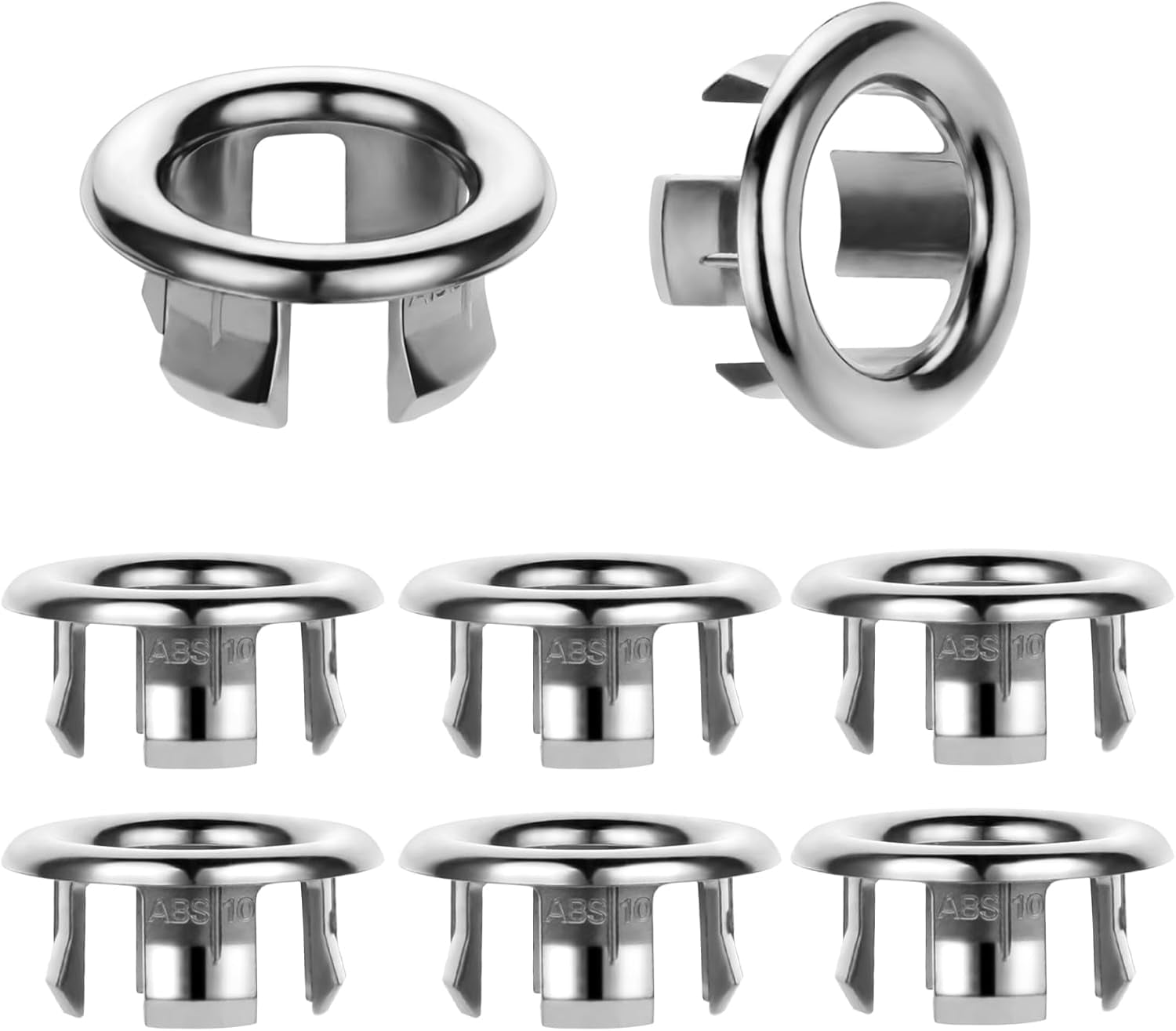 8 Pack Sink Overflow Trim Ring Bathroom Sink Overflow Hole Cover Sink ...
