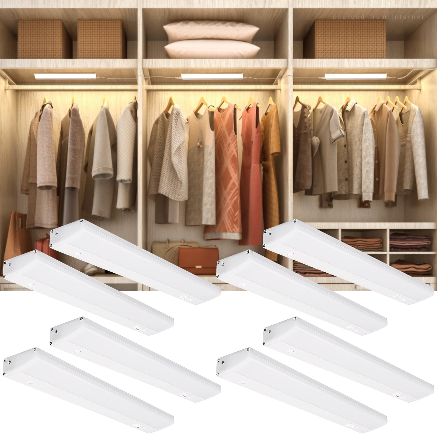 8 Pack Slim LED Under Cabinet Lighting, 12 Inch Under-Counter Light ...